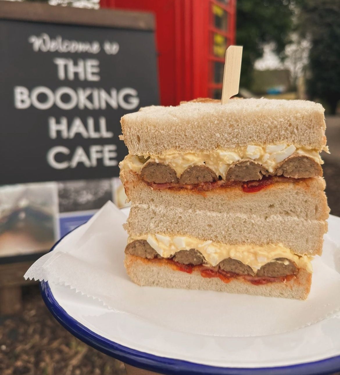 All Day Breakfast Sandwich at The Booking Hall Cafe, Rayne Station ...
